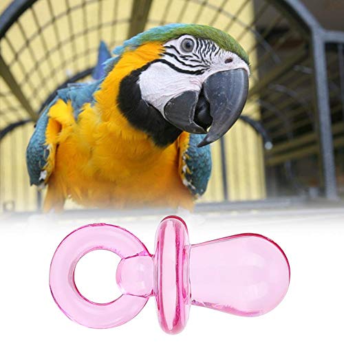 Bird Toys, 50pcs Plastic Bird Toys Bird Nipple Toys Bite Chew Toys Plastic Colorful Bird Pacifiers Pet Teeth Toy Birds Supplies Accessories