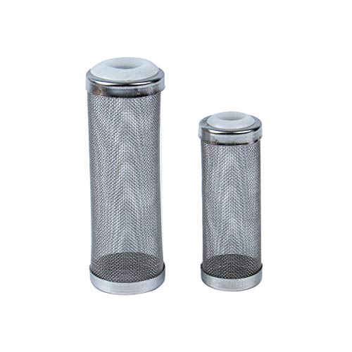 AUEAR, 2 Pack Stainless Steel Mesh Inflow Aquarium Filter Guard Intake Cover for Shrimp and Fish