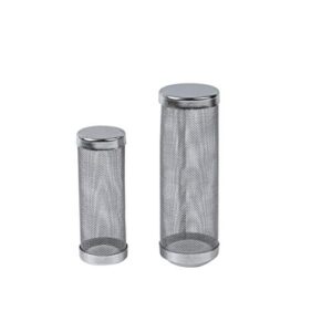 AUEAR, 2 Pack Stainless Steel Mesh Inflow Aquarium Filter Guard Intake Cover for Shrimp and Fish