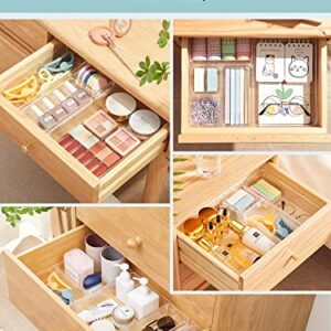 Kootek 31 Pcs Desk Drawer Organizer Set 5-Size Bathroom Drawer Tray Dividers Versatile Storage Bins Plastic Vanity Trays Organizers Divider Container for Dresser Makeup Kitchen Utensil Office