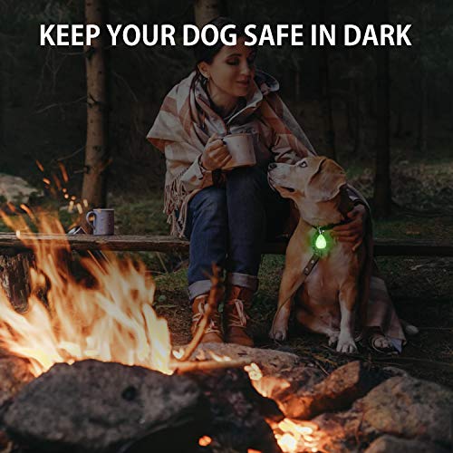 2-Pack Rechargeable Dog Light, Dog Collar Light,Waterproof,3 Modes LED Dog Safety Lights,Multiple Color Options,Clip On Collar, Leash or Harness，Night Light for Running,Climbing,Camping or Bike