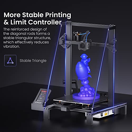 Longer LK5 Pro 3D Printer, DIY FDM 3D Printer with 4.3" Color Touch Screen, Fully Open Source, Silent Motherboard, Filament Run-Out Detection Function, Large Print Size 11.8x11.8x15.7 in