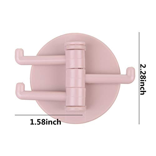 (4 pcs) Self-Adhesive Wall Hook,180 Degree Rotatable Strong Stick Hooks Seamless Scratch Mirror Organize and Decorate Your Dorm Bathroom Office