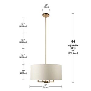 Globe Electric 60340 Emery Pendant Lighting, Matte Brass