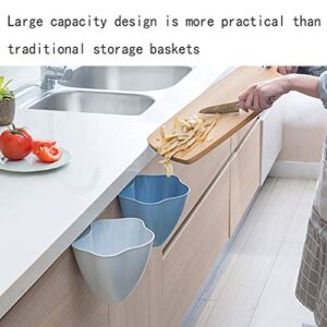 krueis Kitchen Hanging Trash Can Without Lid Cabinet Door Creative Household Trash Can (Grey)