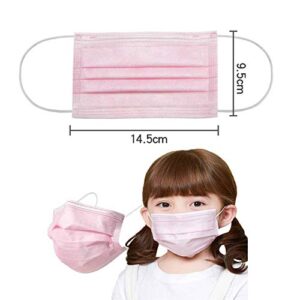 50 Pcs Individual Package Kids Disposable Face Masks,3 Layers Multicolored Facial Masks with Adjustable Elastic Ear Loop Respirator Safety Mouth Masks