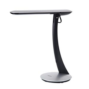 led light led desk lamp table light power switch button no video no blue light folding non slip base eye caring desk lamp kids (color : gray)