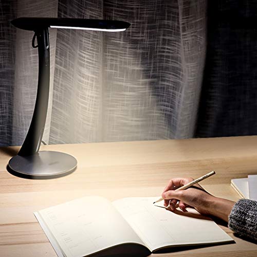 Led Light LED Desk Lamp Table Light Power Switch Button No Video No Blue Light Folding Non Slip Base Eye Caring Desk Lamp Kids (Color : Gray)