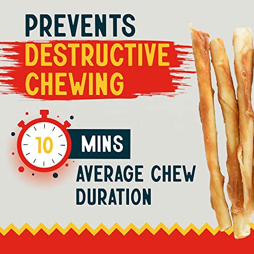 Canine Chews 5" Chicken Slurry Sticks - Pack of 100 Chicken Wrapped Rawhide Dog Treats - 100% Real USA-Sourced Chicken Coating - Protein-Dense Chicken Wrapped Dog Treats Rawhide Chews