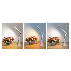 Led Light LED Desk Lamp LCD Screen Calendar Time Thermometer 3 Color Modes Stepless Dimming 2000 MAh Battery Desk Lamp Kids (Color : Black)