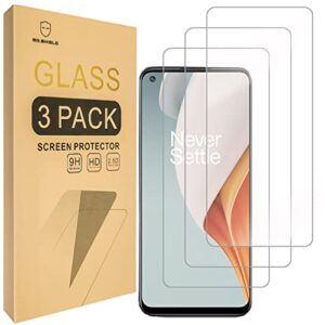 mr.shield [3-pack] designed for oneplus (nord n100) [tempered glass] screen protector [japan glass with 9h hardness] with lifetime replacement