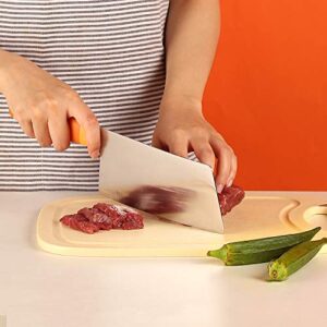 SHI BA ZI ZUO Carving Knife Set of 3 Piece Meat Cleaver Santoku Knife Paring Knife Cutting Meat Vegetable Fruit