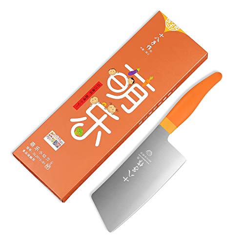 SHI BA ZI ZUO Carving Knife Set of 3 Piece Meat Cleaver Santoku Knife Paring Knife Cutting Meat Vegetable Fruit