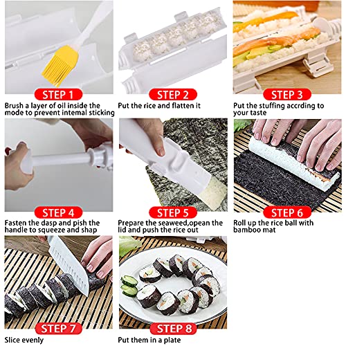 Sushi Roller Bazooka Durable Camp Chef Food Grade Plastic Health and Safety Rice Vegetable Meat DIY Machine Mold for Easy Cooking Sushi Rolls Best kitchen Tool Maker Tube Utensils for Beginner