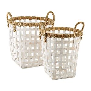 mud pie rattan basket set