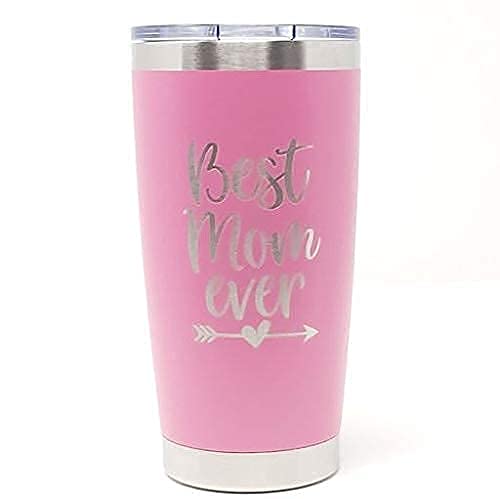 Best Mom Coffee Tumbler for Women, Insulated Stainless Steel Travel Mug for Women, Pink Travel Mug