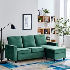 cherry tree furniture campbell 3-seater sofa with reversible chaise (green)