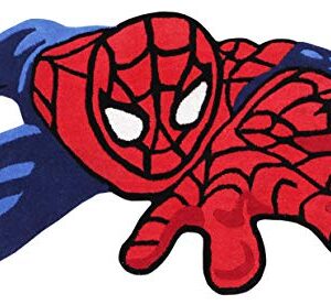 Spider Man Shape 2'3"x4' Handmade Tufted 100% Spiderman Woolen Boys & Girls Area Rugs Carpet