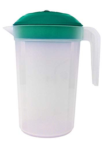 Tribello LARGE 1.3 Gallon Water Pitcher, Plastic Juice Pitcher With Lid - Dishwasher Safe, BPA Free, Colors May Vary (1.3 Gallon)