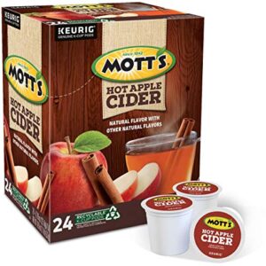 Keurig Mott's Hot Apple Cider, Keurig Single Serve K-Cup Pods, Flavored K Cups, 24 Count