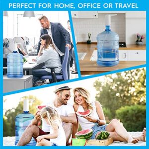 Portable Electric Water Dispenser - 5 Gallon BPA-Free Water Jug Pump - USB Rechargeable Battery - Compatible with 2-5 Gallon Bottles - for Home, Office, Camping, Outdoors, Indoors