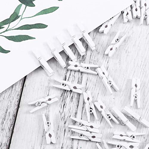 VORCOOL Pin 100PCS Mini Wooden Pegs, Mini Pegs for Holding Photo Paper, Photo Pegs for Craft and DIY Decor Wedding Decor