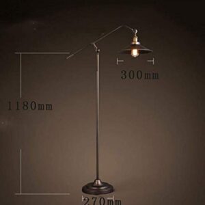 TANGIST Nordic Home Floor Light- Industrial Wind Floor Lamp/Retro Nostalgic Warehouse Study Room Living Room Bedroom Creative Long Arm Fishing Floor Lamp Floor Uplighter Modern Style Home Decoration