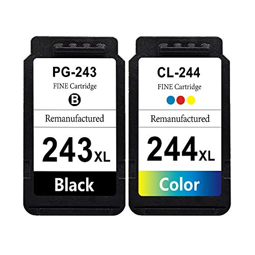 SanSeCai Remanufactured for Canon PG-243 XL CL-244 XL Ink Cartridges Replacement for Canon TR4520 TS302 TS202 MX490 MX492 MX495 MG2420 MG2520 MG2525 MG2922 MG3020 Printer 1 Black 1 Color