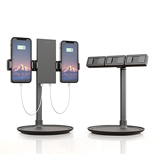 Phone Stand,Cell Phone Stand of Desk,Multi-Phone Holder,Adjustable Height,Unlimited Vision,Stable Base,Support All Phones and Screens from 2-15.6 inch+4.7 inch,(iPhone, Android,Switch,etc.),