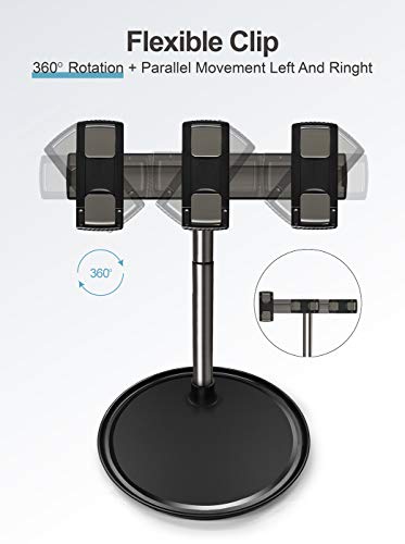 Phone Stand,Cell Phone Stand of Desk,Multi-Phone Holder,Adjustable Height,Unlimited Vision,Stable Base,Support All Phones and Screens from 2-15.6 inch+4.7 inch,(iPhone, Android,Switch,etc.),