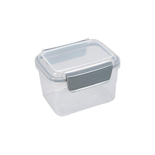 Kitchen Details 12 Piece Food Storage Container Set | 6 Containers and 6 Lids | Airtight | Stackable | BPA Free | Microwave | Dishwasher | Freezer Safe | 2.25L | 1L | 400ml | 160ml | Grey