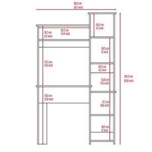 Tuhome Versalles Collection Free Standing Home Office Computer Desk with 2 Top Shelves, White