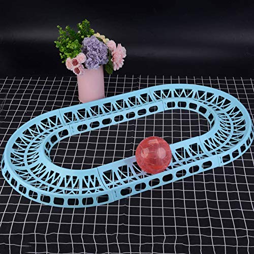 POPETPOP 6 PCS/Set Blue Hamster Track Toy Hamster Exercise Track Toy Rolling Ball Track for Hamster Small Animal Runway Toy Hamster Interactive Roller Ball Track Toy