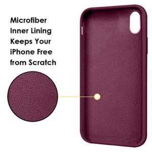 MOCCA for iPhone Xs Case, iPhone X Silicone Case with Kickstand | Anti-Scratch Full-Body Shockproof Protective Case for iPhone Xs/X - WineRed