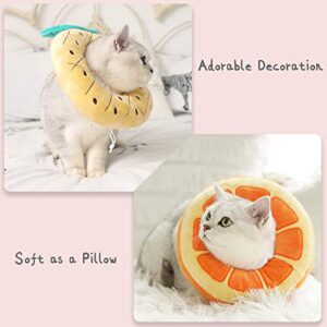 ANWA Adjustable Cat Cone Collar Soft, Cute Cat Recovery Collar, Cat Cones After Surgery for Kittens