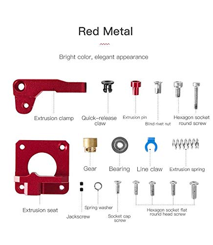 Creality Original Metal Extruder Drive Feeder Upgrade for Ender 3 Pro / V2 / 5/5 Plus/Pro, CR-10 Series, CR-10S, CR 20/20 Pro 3D Printer Accessories Parts CR10 CR7 CR10S MK8 Kit