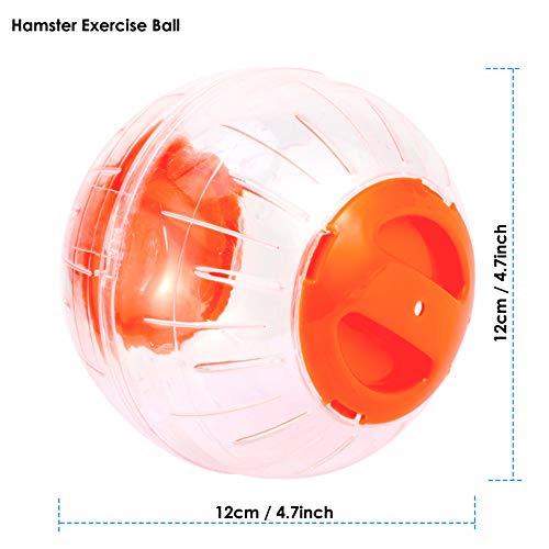 Felenny Hamster Exercise Ball Mini Fashion Plastic Running Toy Small Pet Jogging Training Activity Ball Toy for Hamster Gerbil