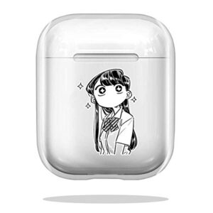 case cover komi-san wa komyushou desu compatible with airpod pro airpods waterproof charm accessories shock