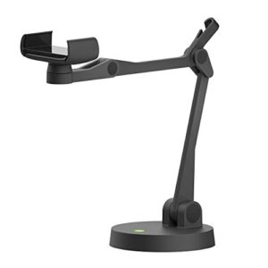 ipevo uplift multi-angle arm for smartphones, multi-jointed phone holder for visual communication and presentations, small footprint smartphone stand for remote work and distance learning.