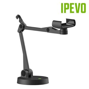 IPEVO Uplift Multi-Angle Arm for Smartphones, Multi-Jointed Phone Holder for Visual Communication and Presentations, Small Footprint Smartphone Stand for Remote Work and Distance Learning.