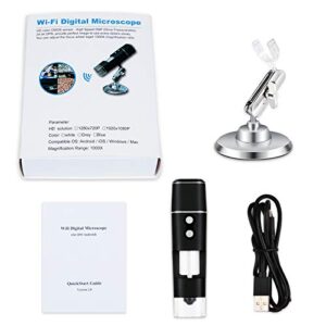 Digital Microscope USB Microscope Camera 1080P 2.0 MP Zoom Magnification Microscope 50X to 1000X Handheld Portable Microscope, Stand for Android, iPhone, Tablet, Windows, Mac