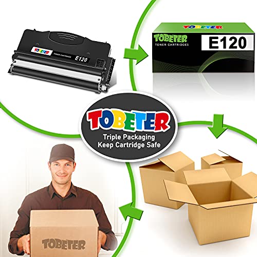 ToBeter Remanufactured Toner Cartridge E120 Replacement for Lexmark E120 12015SA 12035SA for Lexmark E120 E120n Laser Printer (Black, 1 Pack High Yield, 2,000 Pages)