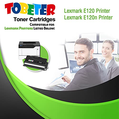 ToBeter Remanufactured Toner Cartridge E120 Replacement for Lexmark E120 12015SA 12035SA for Lexmark E120 E120n Laser Printer (Black, 1 Pack High Yield, 2,000 Pages)