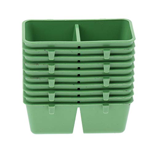 freneci 10 Pieces 2 in 1 Bird Bowls for Cage Hanging Food Water Feeder