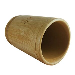 TOYANDONA Bamboo Pen Pencil Holder Chinese Style Pencil Cup Pot Pen Storage Container Makeup Brush Holder Desk Organizer Gift for Office Home