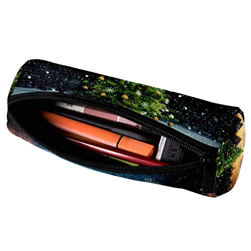 Christmas Tree Pencil Bag Pen Case Stationary Case Pencil Pouch Desk Organizer Makeup Cosmetic Bag for School Office