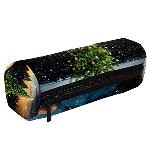 Christmas Tree Pencil Bag Pen Case Stationary Case Pencil Pouch Desk Organizer Makeup Cosmetic Bag for School Office