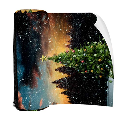 Christmas Tree Pencil Bag Pen Case Stationary Case Pencil Pouch Desk Organizer Makeup Cosmetic Bag for School Office