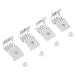 topincn 4pcs aquarium cover bracket stainless steel fish tank glass cover clips aquarium cover glass clip fish tank lid holder support(5mm)