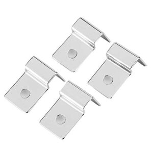 TOPINCN 4Pcs Aquarium Cover Bracket Stainless Steel Fish Tank Glass Cover Clips Aquarium Cover Glass Clip Fish Tank Lid Holder Support(5mm)